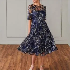Eliza J | Dresses | Eliza J Short Sleeve Illusion Yoke Dress | Poshmark